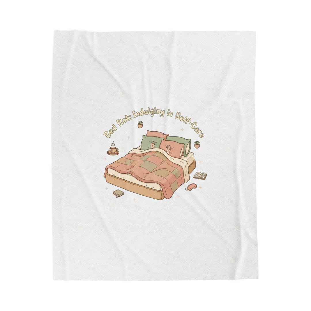 Resting in Bed Rot Plush Blanket | Sleepy Humor, Nap Club, Restful ...