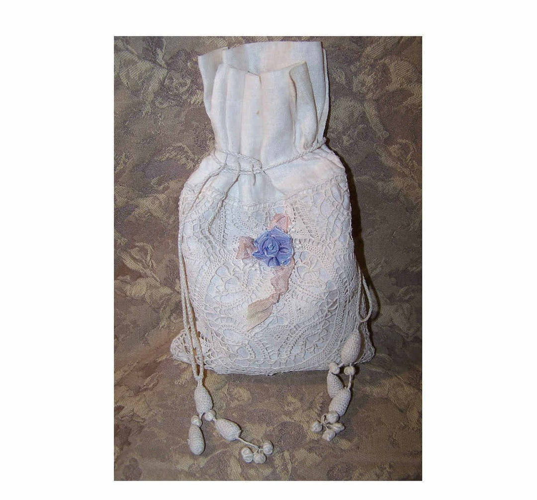 Antique Edwardian Napoleon III Made in France French Cotton Drawstring ...
