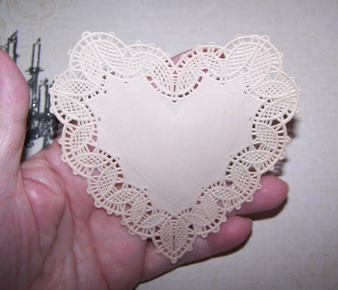 Genuine Antique Victorian Paper Lace - Medium Sized Heart - Etsy