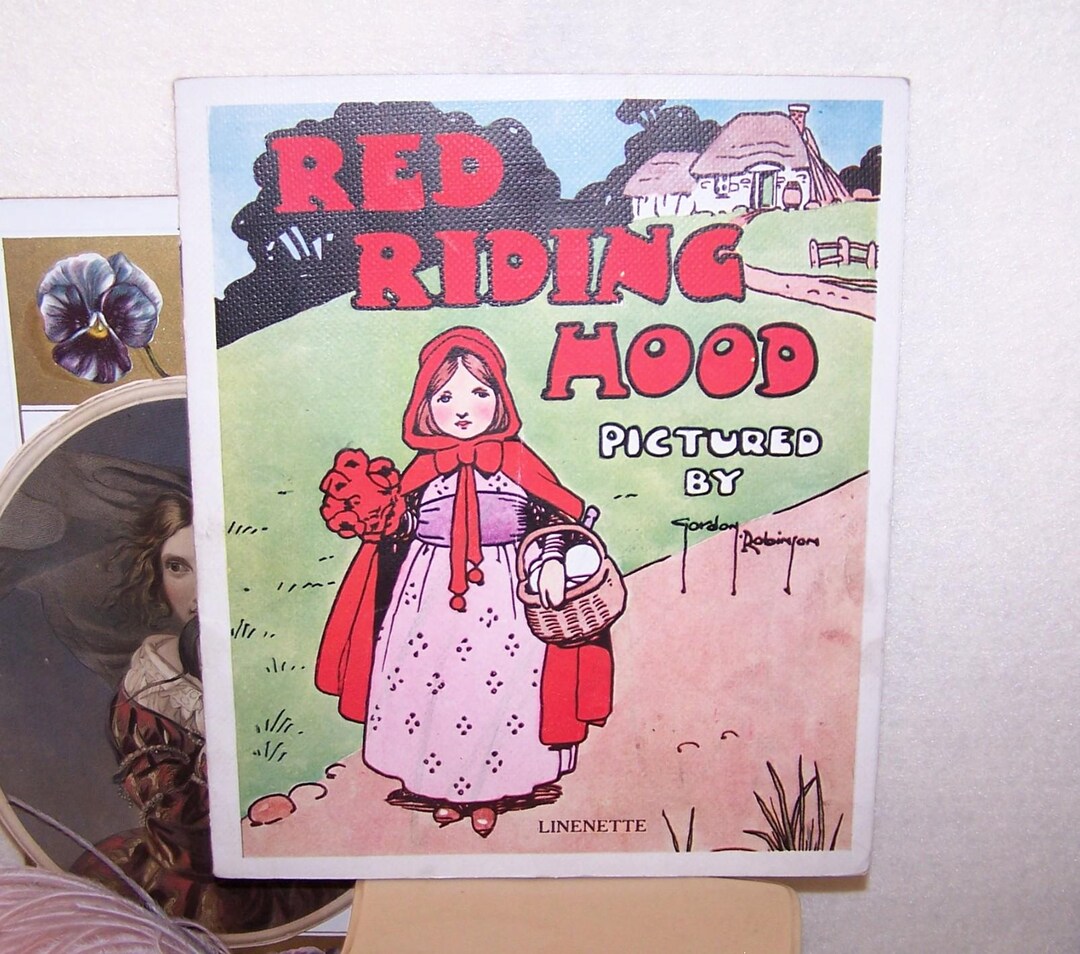 Red Riding Hood C.1939 Linenette Book Illustrations by Gordon Robinson ...