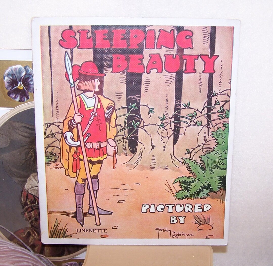 Sleeping Beauty C.1939 Linenette Book Illustrations by Gordon Robinson ...
