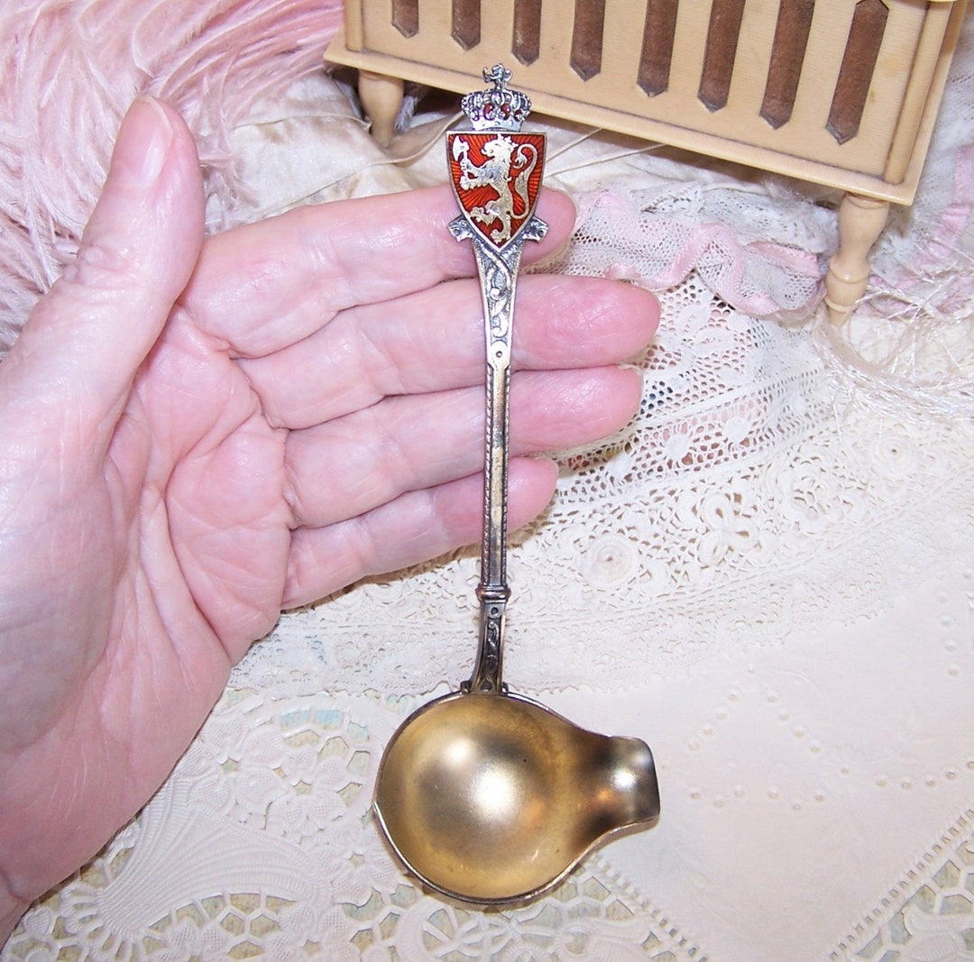RARE Antique David Andersen Norway Sterling Silver Enamel Ladle for ...