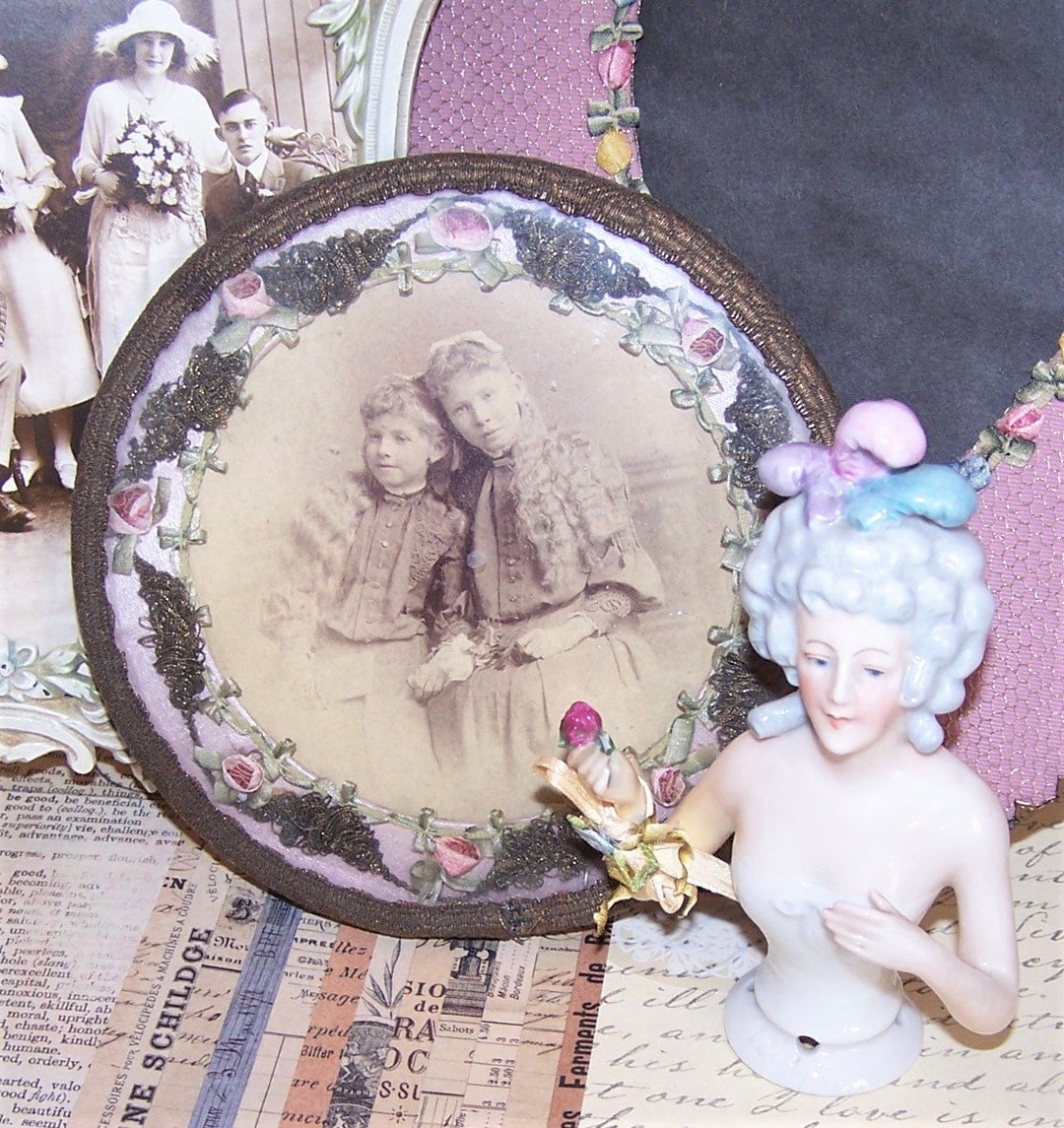 Antique Edwardian French Boudoir Frame Gold Trim With French Ribbon ...