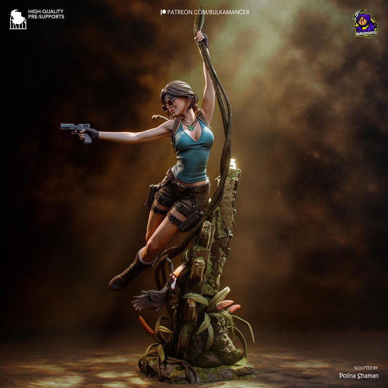 Lara Croft Tomb Raider Figure – 3D Printed Resin Gamer Collectible - Etsy