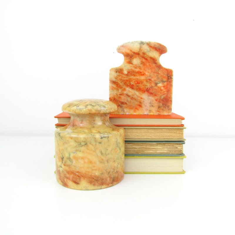 Marble Bookends - Etsy