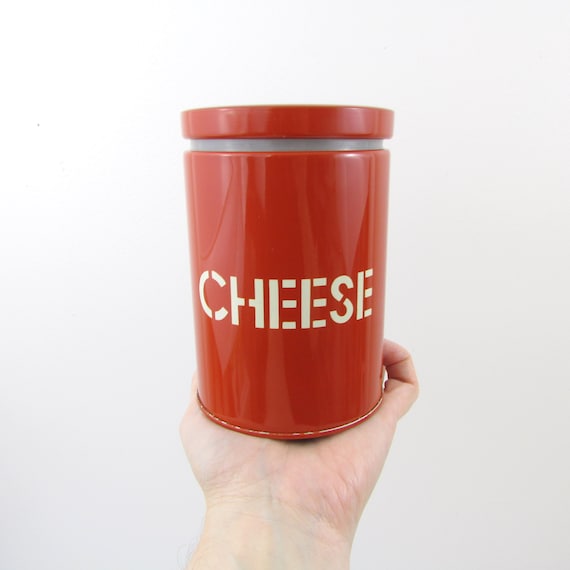Vintage Tin Canister Cheese Container Kitchen Storage - Etsy