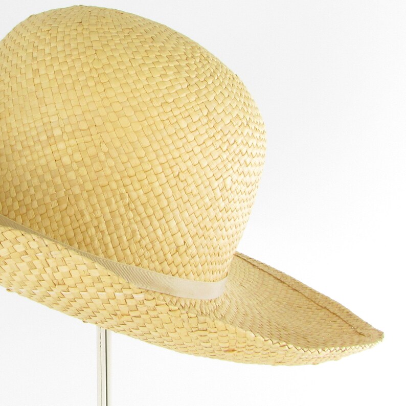 Vintage 1980s Wide Brim Straw Hat by Eaton | Etsy