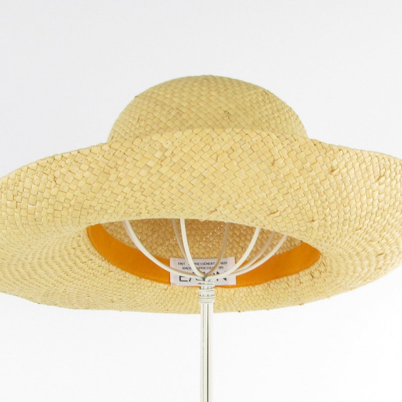 Vintage 1980s Wide Brim Straw Hat by Eaton | Etsy