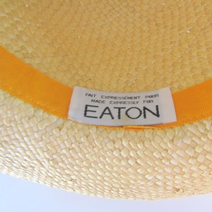 Vintage 1980s Wide Brim Straw Hat by Eaton - Etsy