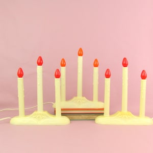 Vintage Christmas Candelabra Electric - Plug in Window Candles ...