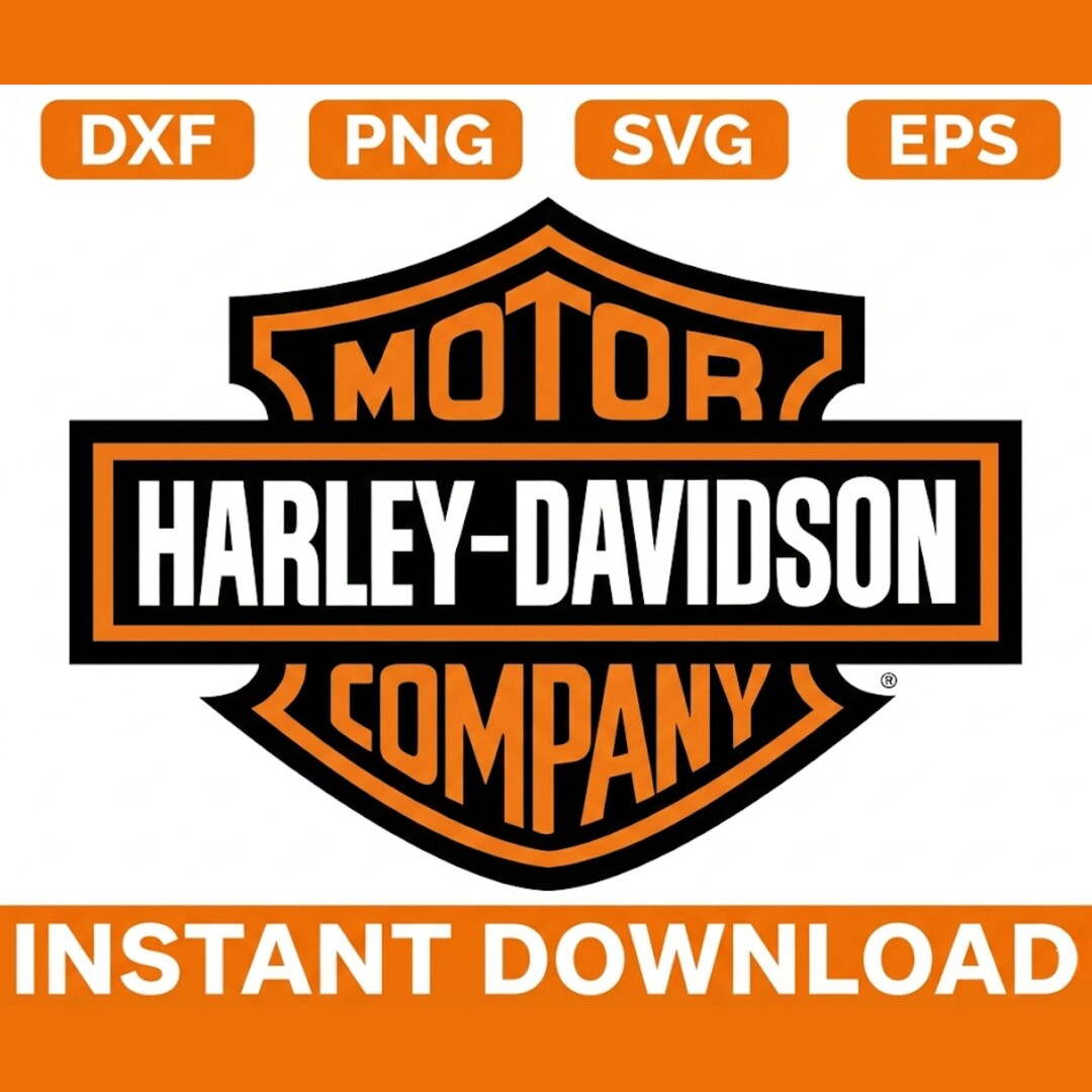 Harley Davidson Logo SVG Bundle | Motorcycle Emblem Cut Files (digital ...