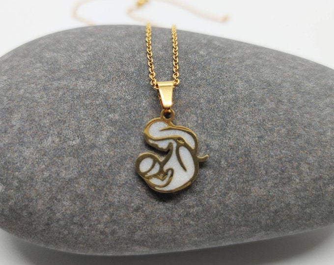 DIY Breastmilk/keepsake Nursing Mother With Baby Pendant Necklace on ...
