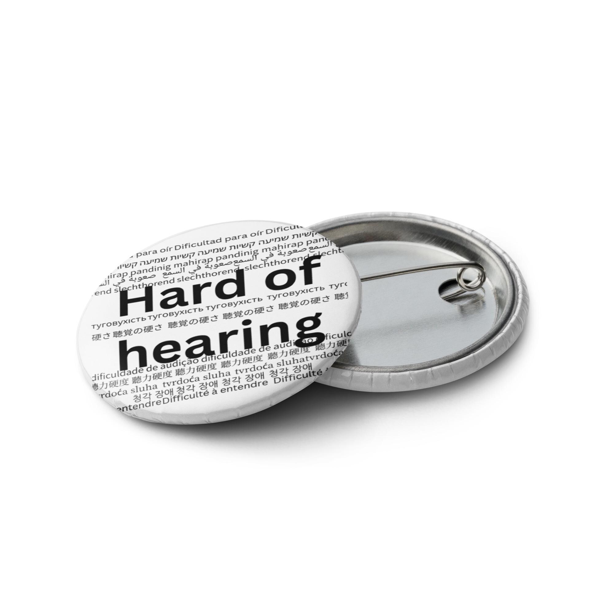 Hard of Hearing Set of 5 Pin Buttons - Etsy