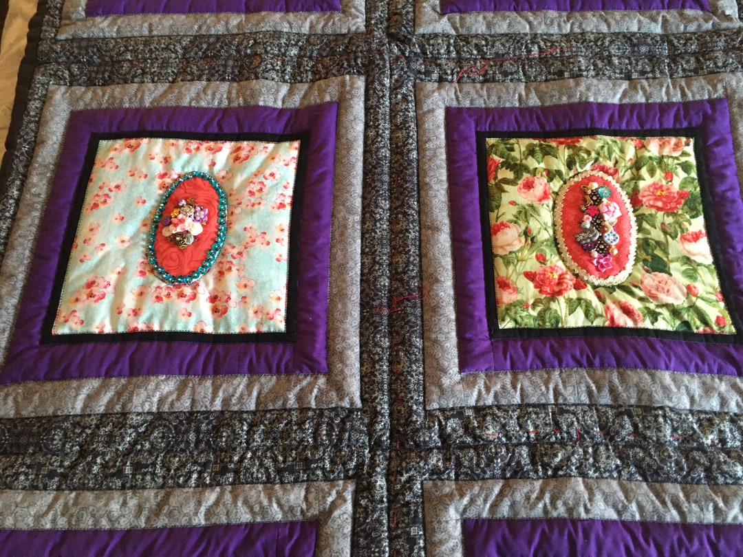 Amazingly Gorgeous Embellished Handcrafted Quilt - Etsy