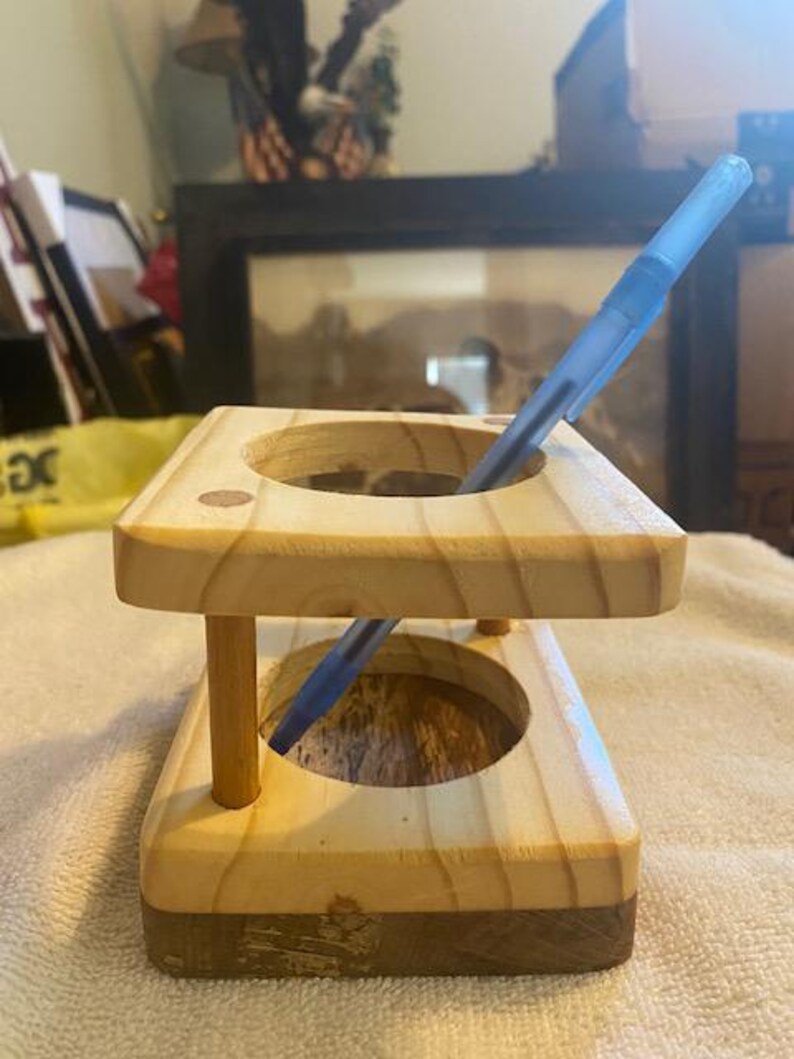Pen Holder, Wood, Rustic - Etsy