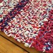 Confetti RAG RUG - Red, White & Blue - Crochet - Repurposed T-shirts ...