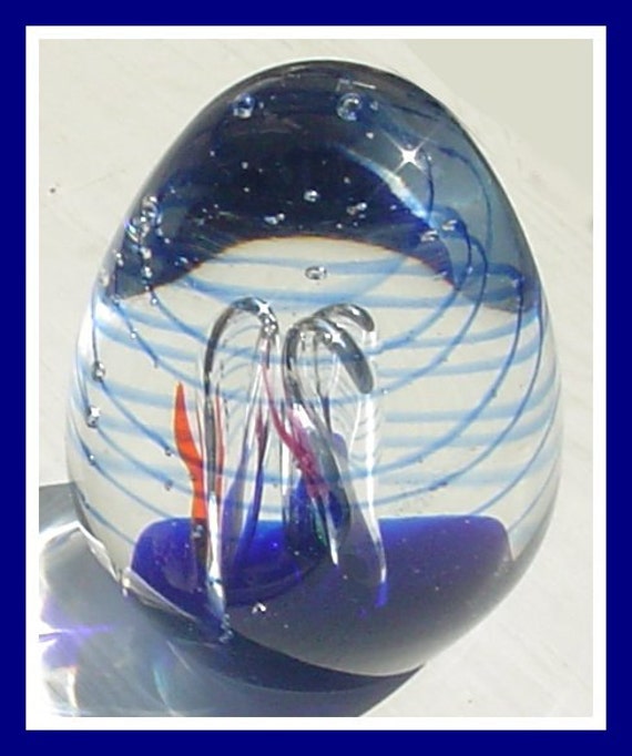 Vintage Hand-made GERMAN PAPERWEIGHT Lauscha Thuringia MARBLE | Etsy