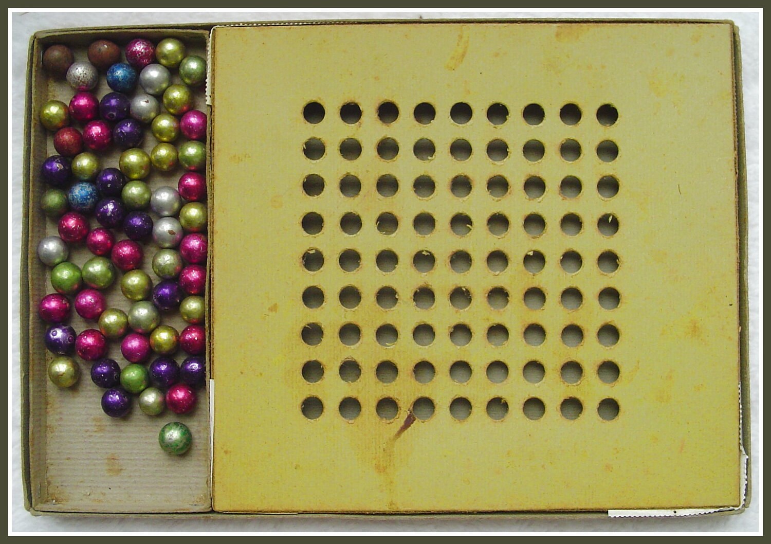 TRIUMPH MOSAIC Antique German Clay Marble Game 1930s 60 Peewee Foils - Etsy