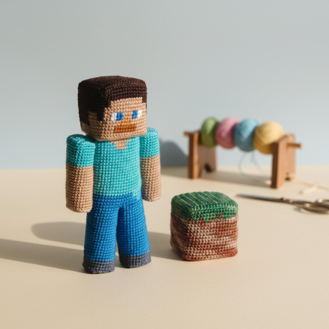 DIY Amigurumi Blocky Man Crochet Pattern, Square Hero Crochet Pattern ...