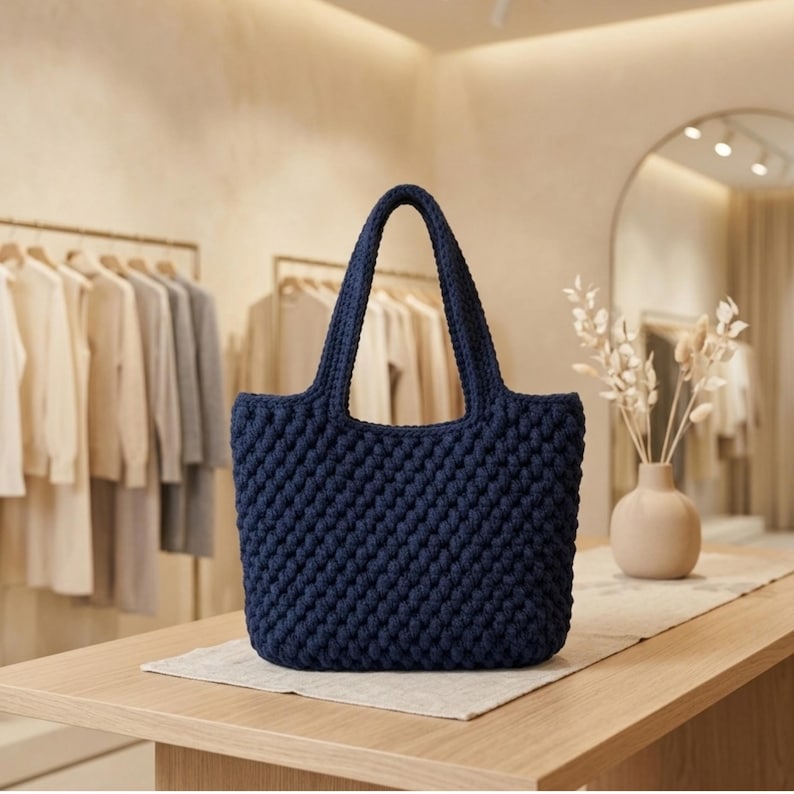 Big Crochet Tote Bag Pattern | Crochet Market Bag Pattern | Textured ...