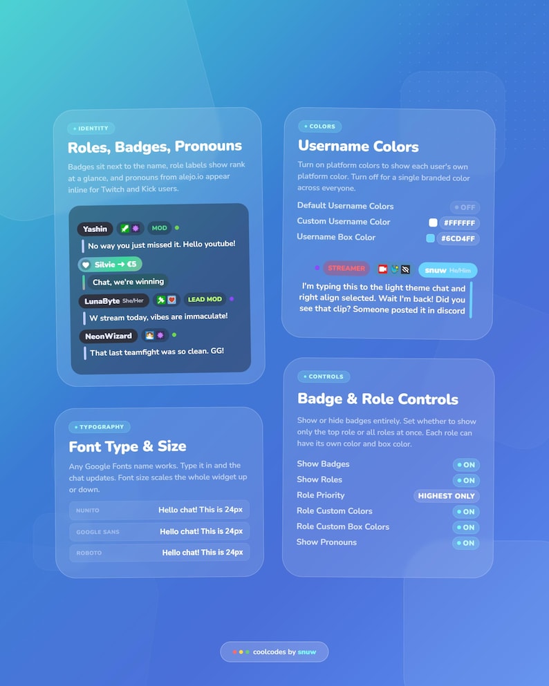 Multistream Chat Widget Twitch Kick Youtube Multichat Overlay ...