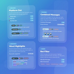 Multistream Chat Widget Twitch Kick Youtube Multichat Overlay ...