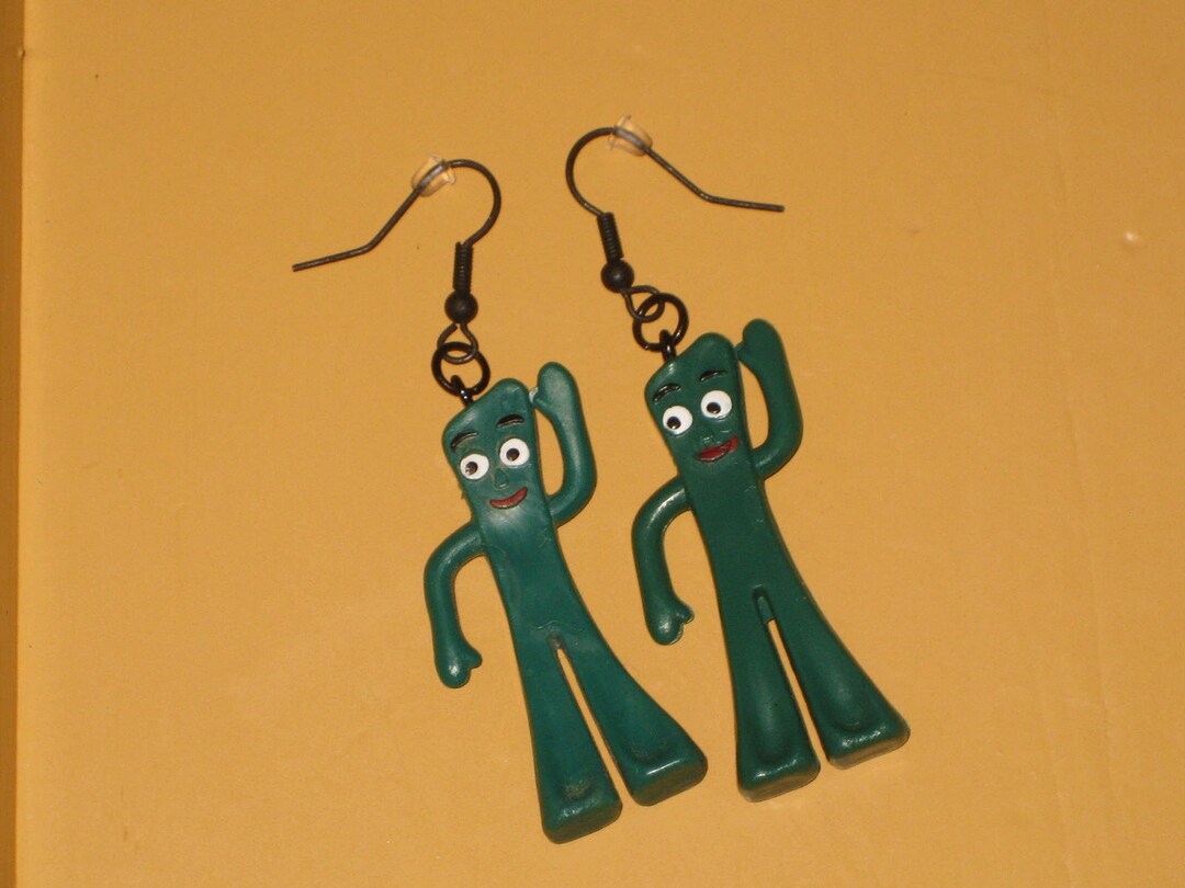 Gumby Earrings Upcycled Toys Novelty Jewelry Gift Original - Etsy