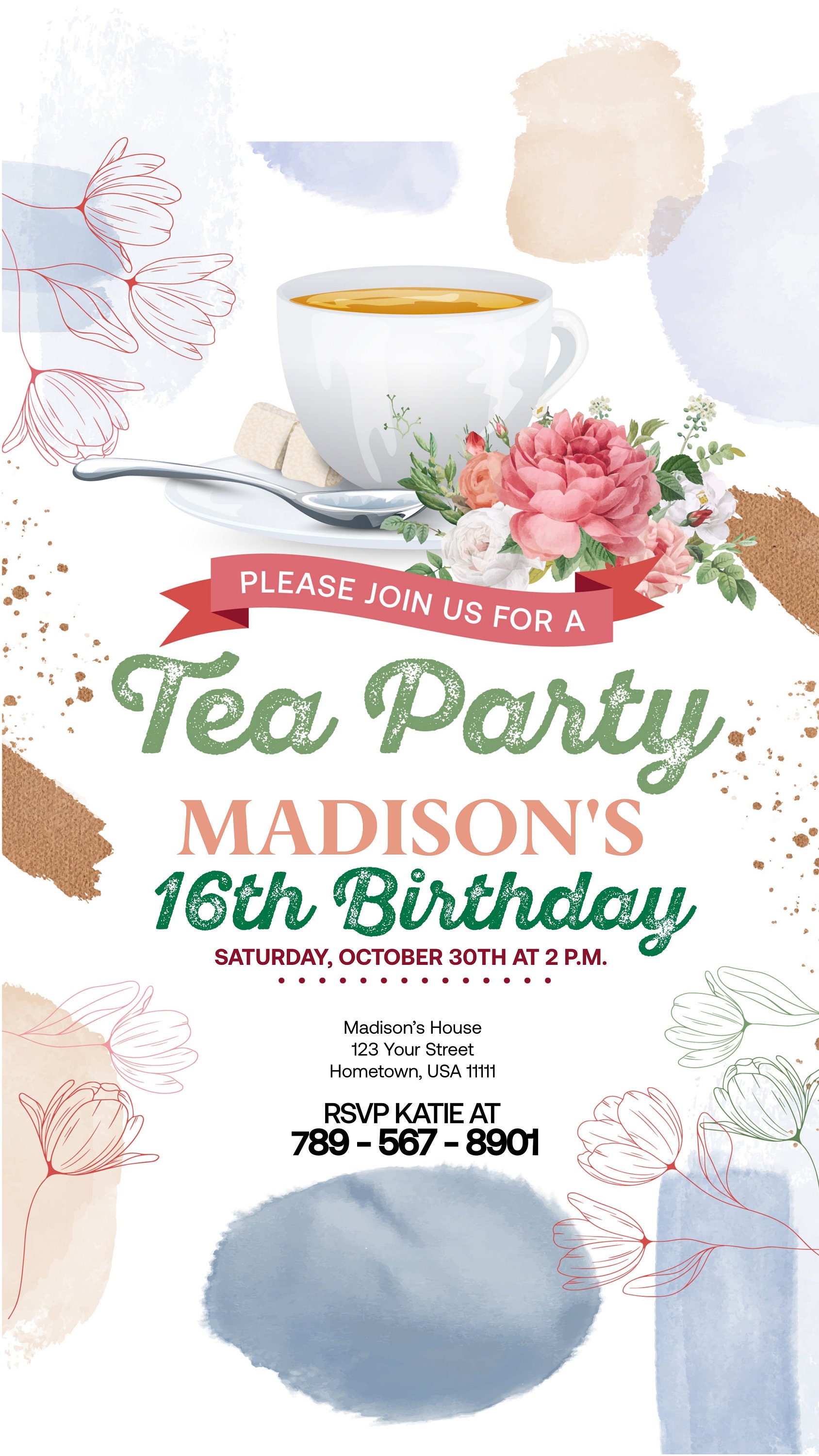 Floral Tea Party Party Invitations, 46% OFF