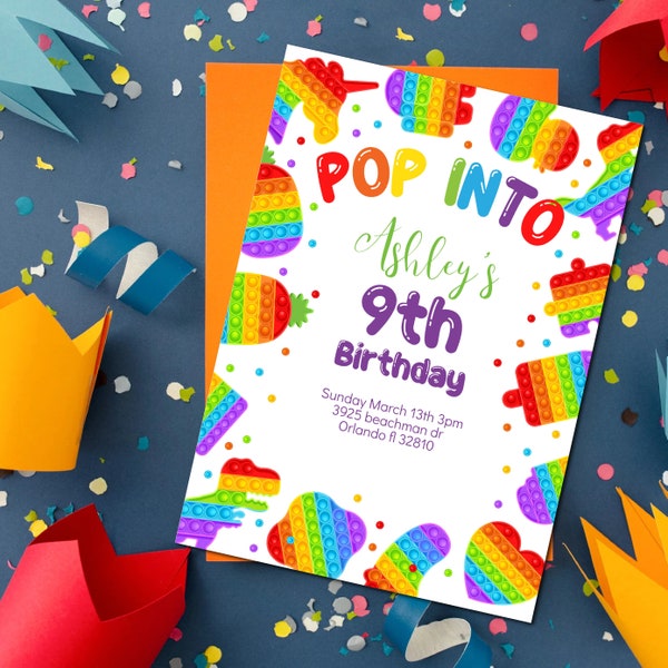 Popit Invitation - Etsy