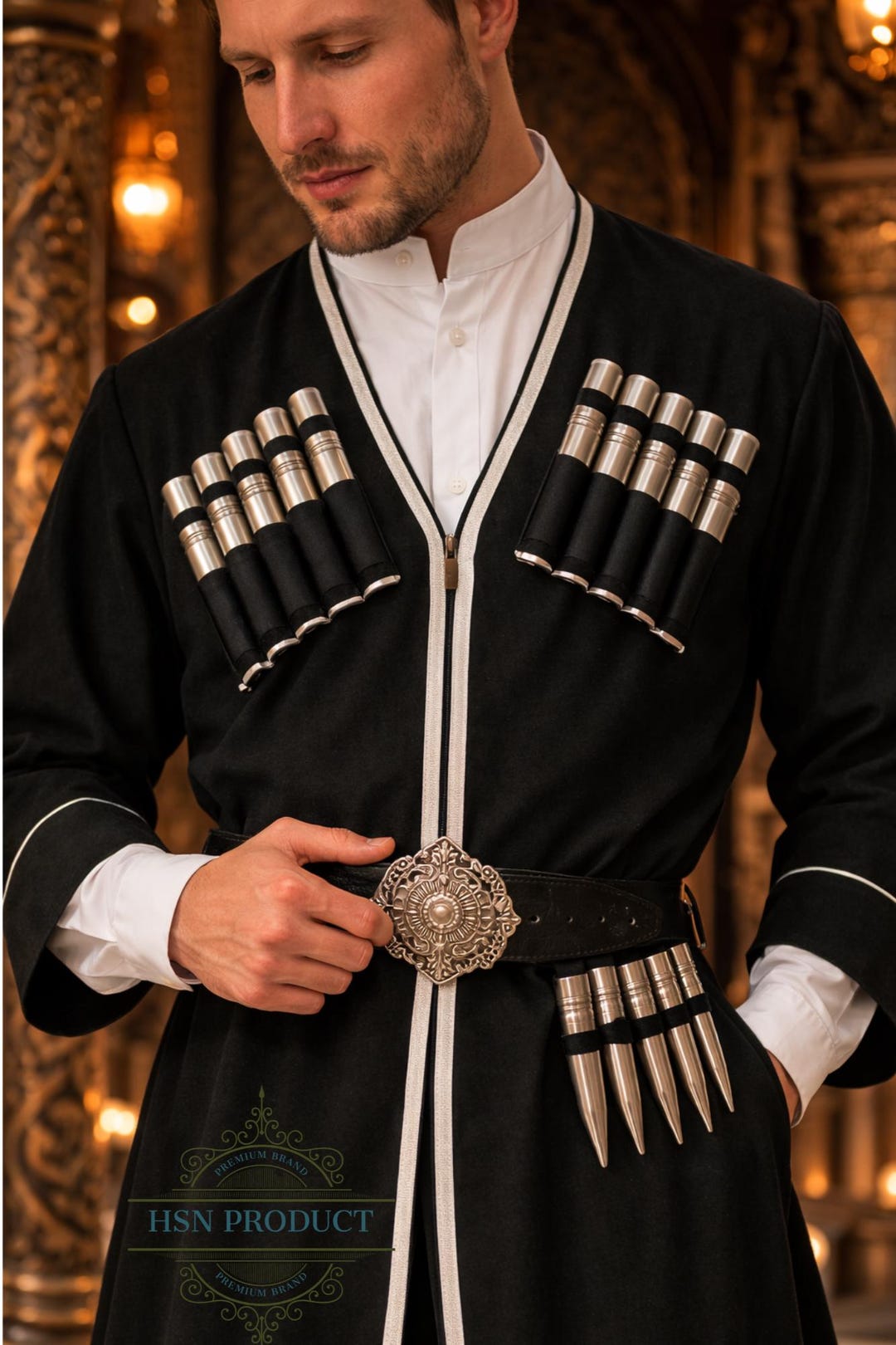Handmade Men's Wool Cherkeska Coat: Georgian Cossack Outfit - Etsy