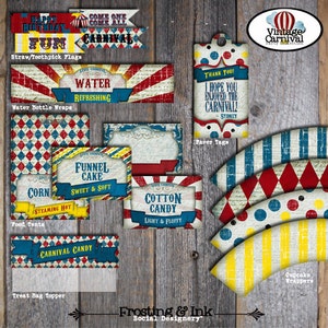 Carnival Party Circus Party Centerpiece Flags A La Carte - Etsy