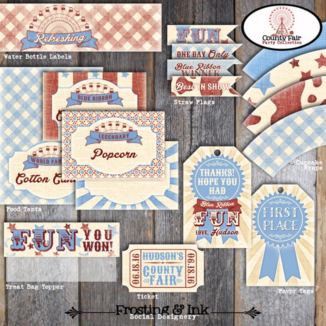 County Fair Water Bottle Labels Country Fair Water Bottle Label County ...