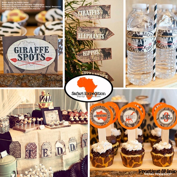 Safari Party Party Signs Welcome Sign Directional Arrow - Etsy