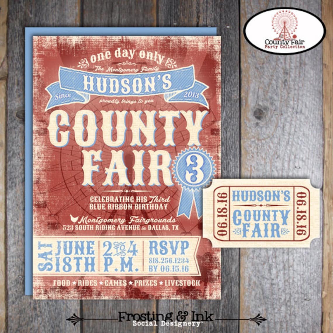 County Fair Invitation County Fair Birthday Invitation - Etsy