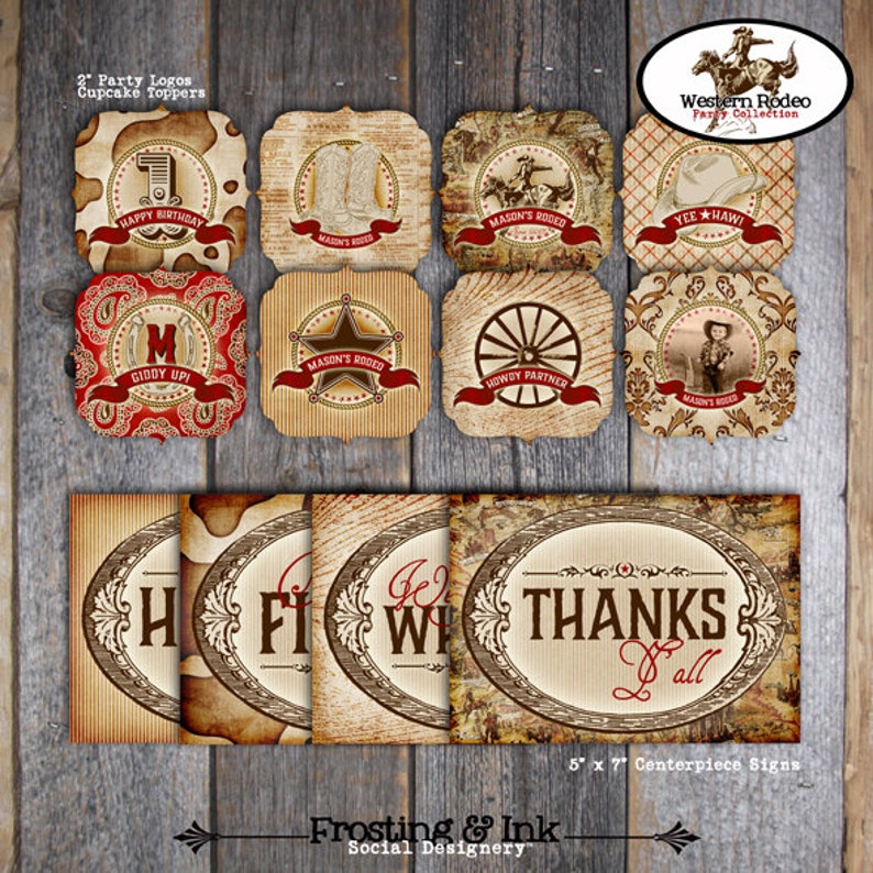 Cowboy Root Beer Bottle Label and Neck Label Topper Western | Etsy