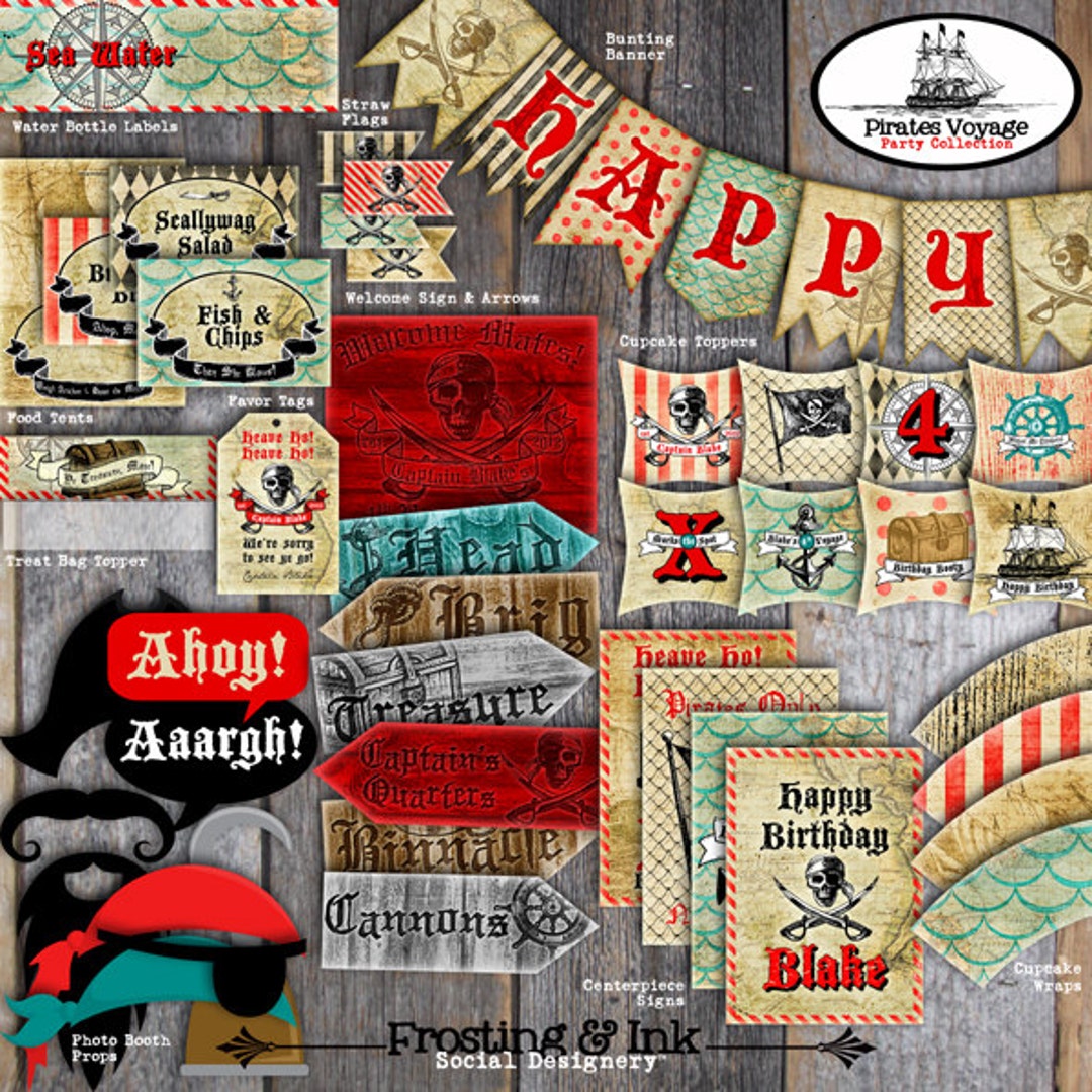 Pirate Party Decorations Pirate Birthday Decorations Set Kit Collection ...
