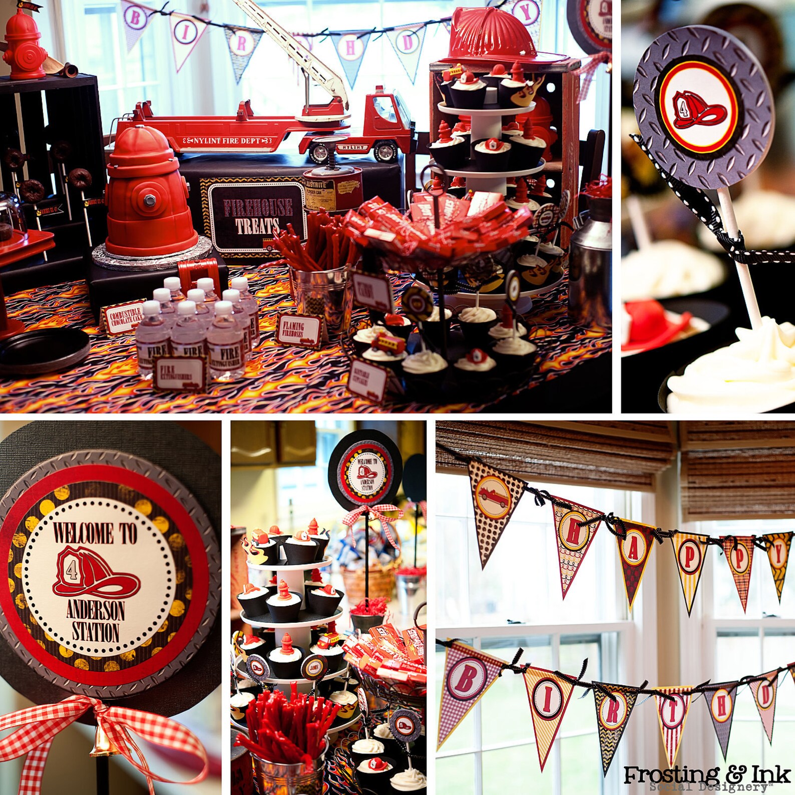 Fire Truck Food Tents Fireman Food Tents Buffet Labels - Etsy