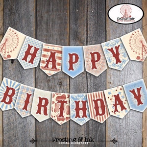County Fair Banner Fair Bunting Banner County Fair Birthday Party ...