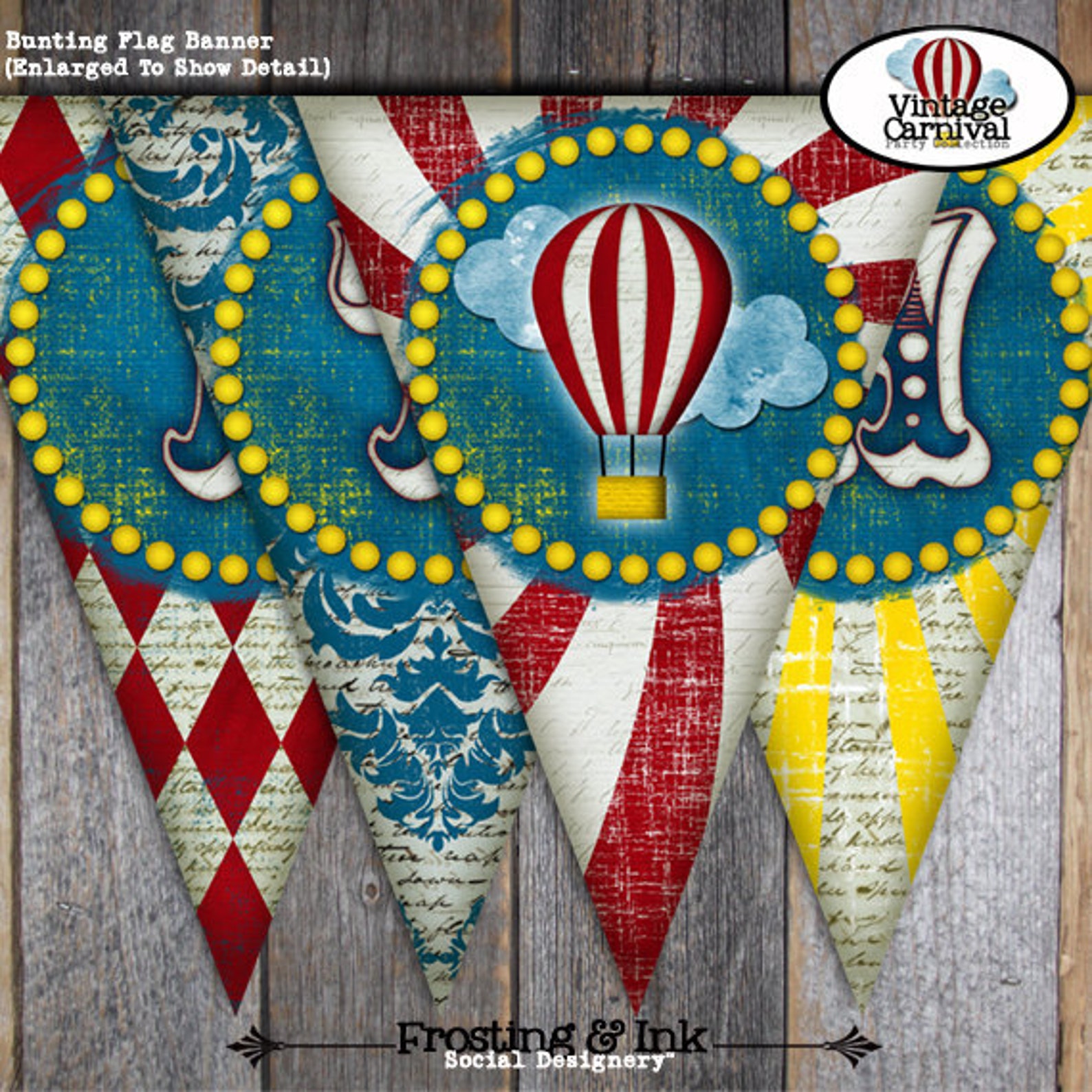 Carnival Party Circus Party Centerpiece Flags A La Carte - Etsy