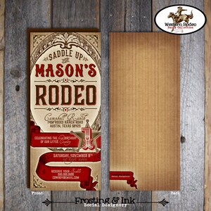 Cowboy Root Beer Bottle Label and Neck Label Topper Western Rodeo ...