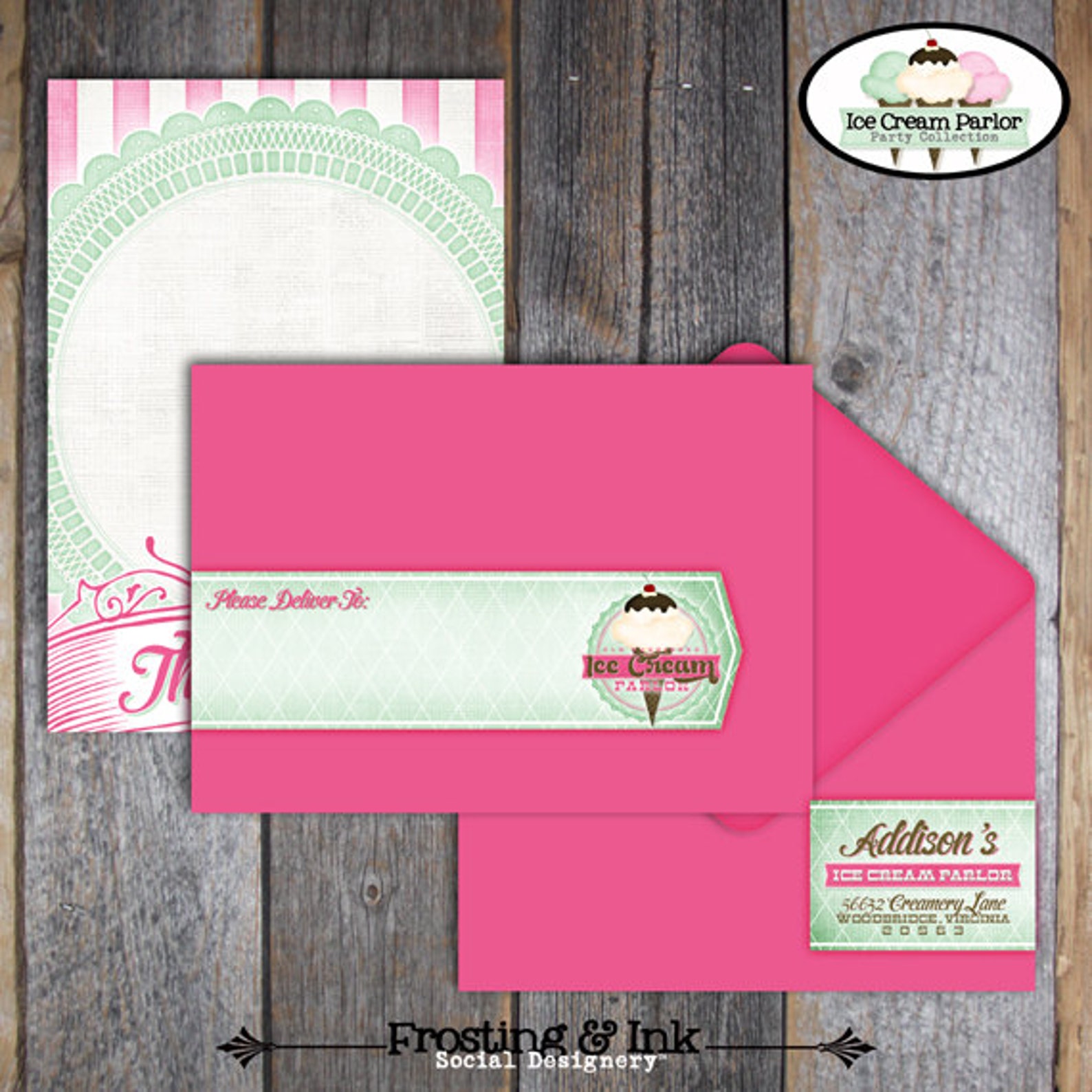 Ice Cream Invitation Ice Cream Party Invitation Ice Cream - Etsy