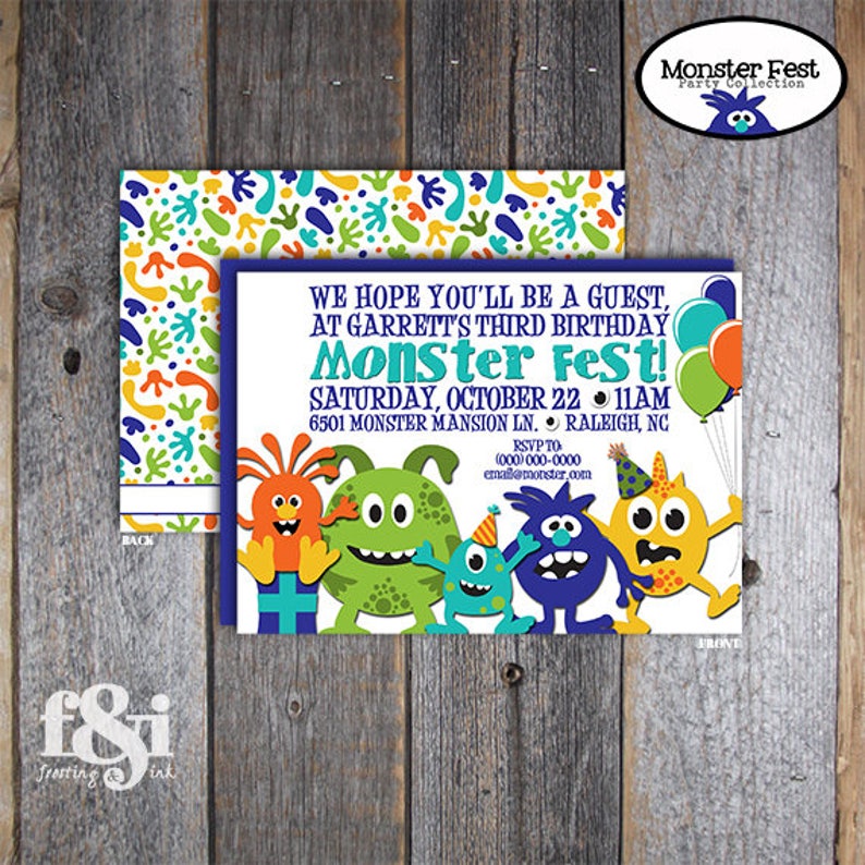 Monster Banner Monster Bunting Banner Monster Birthday - Etsy