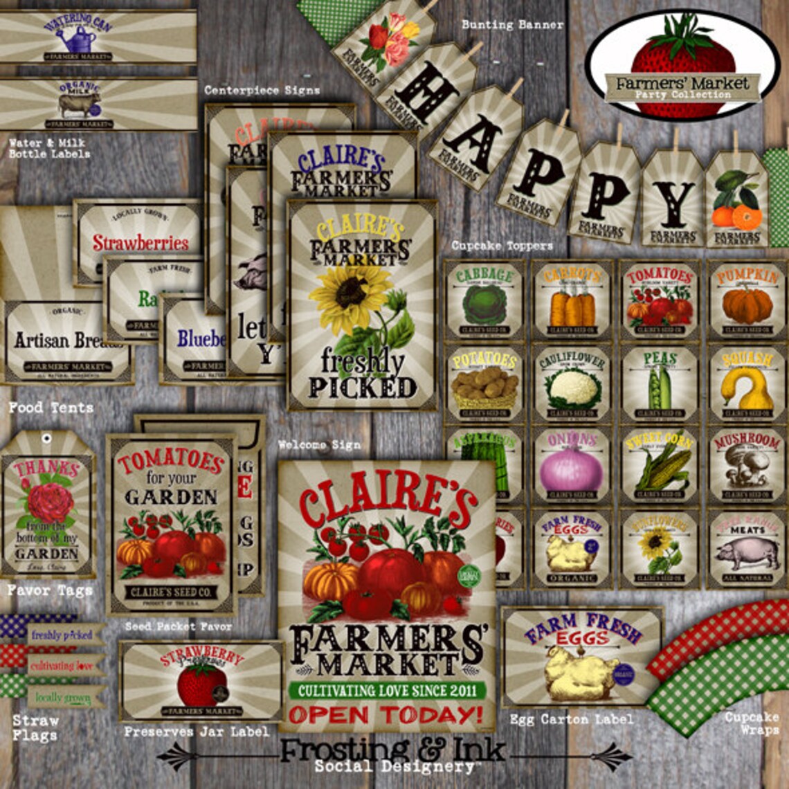 Farmers Market Banner Farmers Market Bunting Banner - Etsy