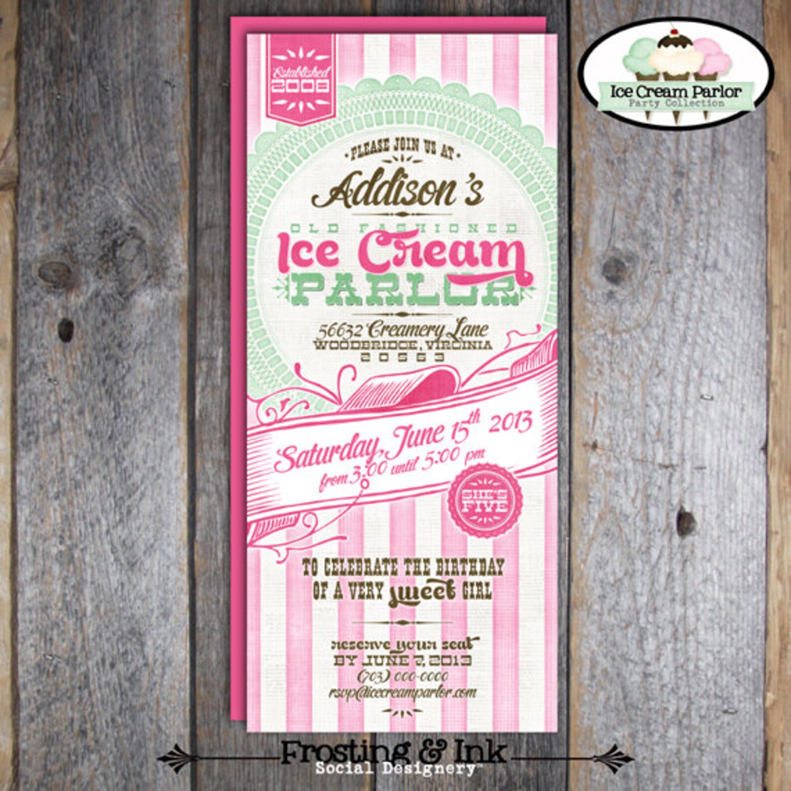 Ice Cream Invitation Ice Cream Party Invitation Ice Cream - Etsy Canada