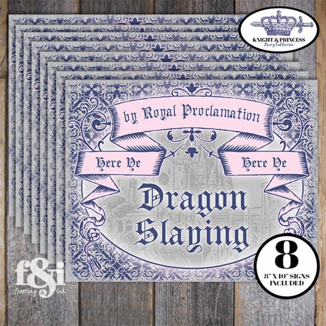 Knight & Princess Welcome Poster Knight Princess Birthday - Etsy