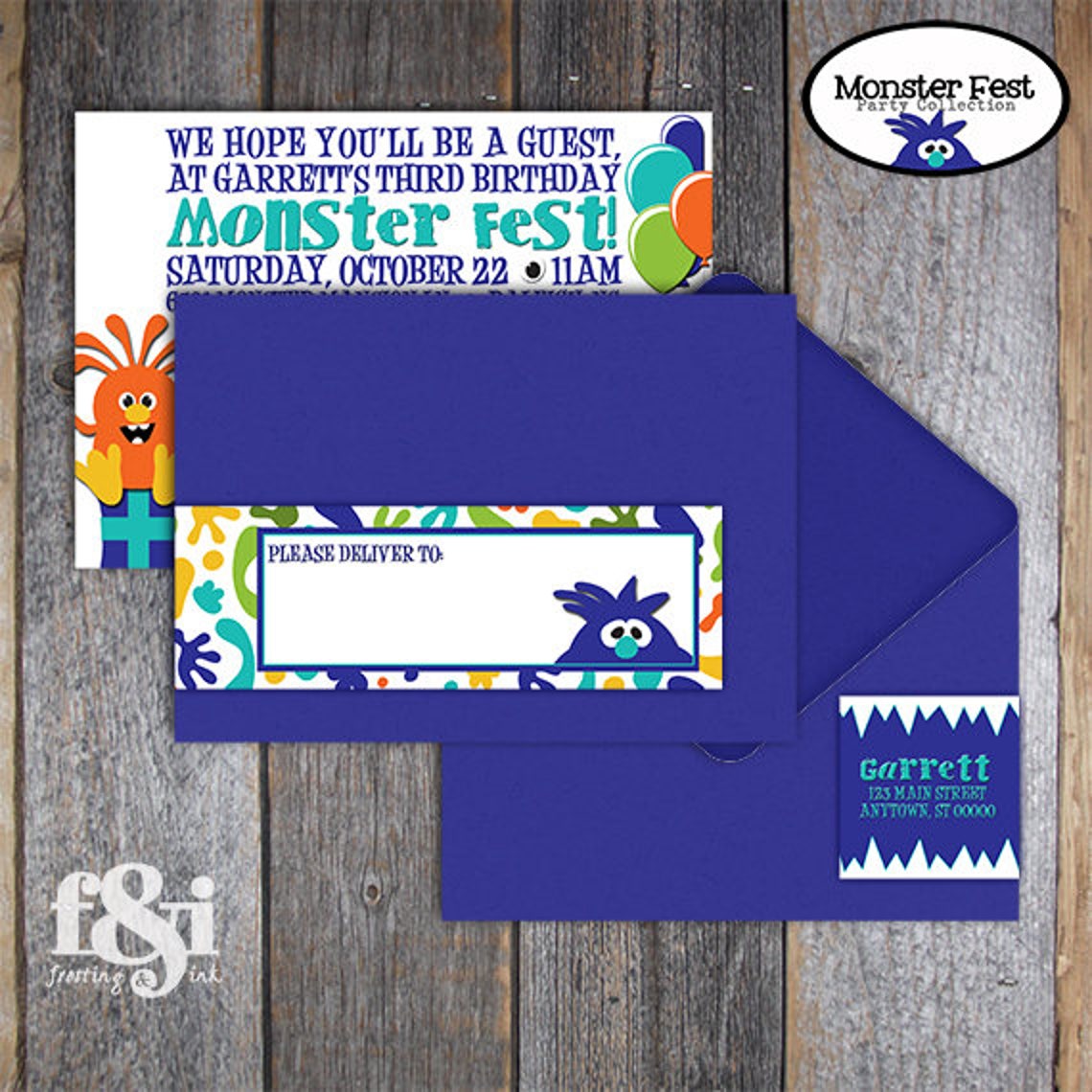 Monster Invitation Monster Invite Monster Birthday - Etsy