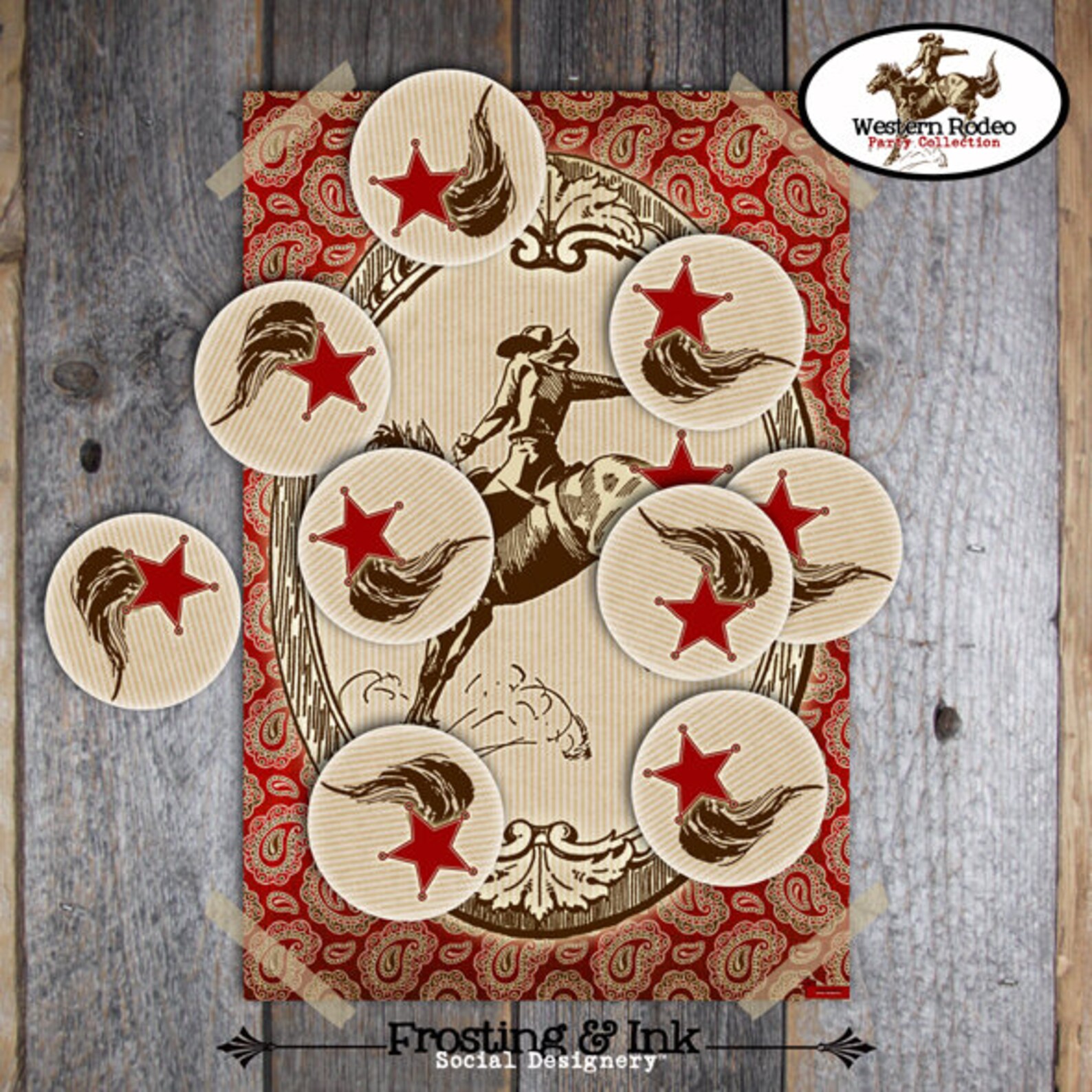 Cowboy Photo Booth Props Western Rodeo Photo Props Wild - Etsy