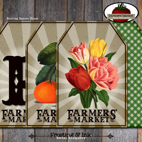 Farmers Market Banner Farmers Market Bunting Banner - Etsy