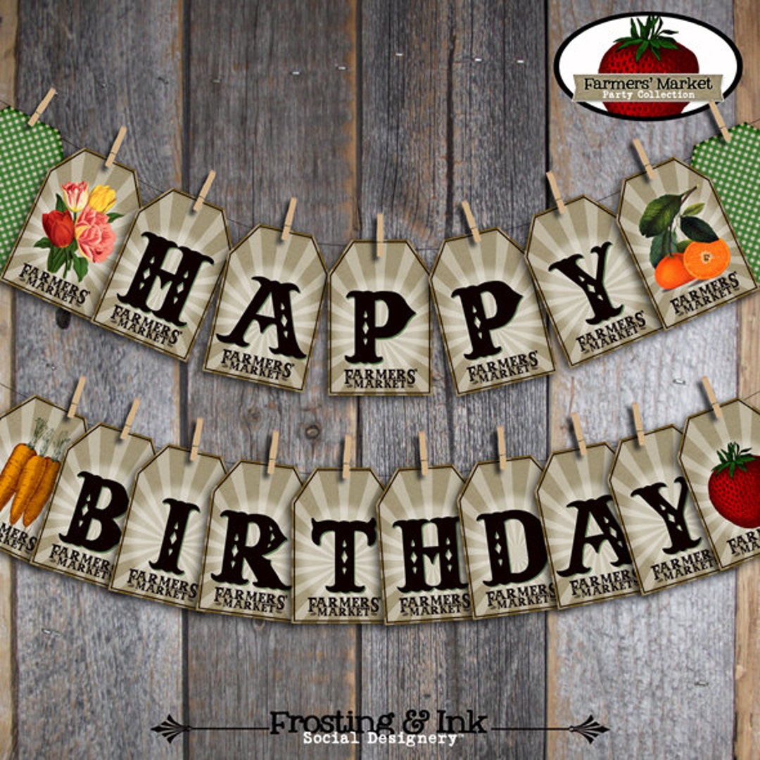 Farmers Market Banner Farmers Market Bunting Banner Farmers Market ...