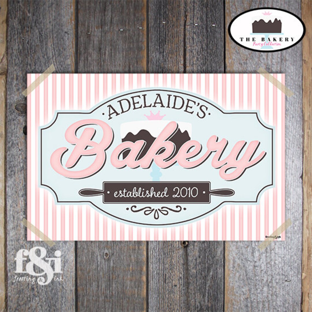Baking Party Sign Bakery Party Sign Bake Shop Sign Baking Party ...